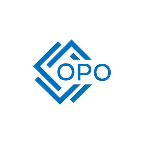 Opo Letter Logo Design On White Background Opo Creative Circle Letter