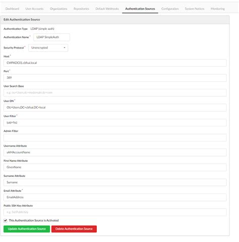 Active Directory Authentication Installmaintainconfigure Gitea