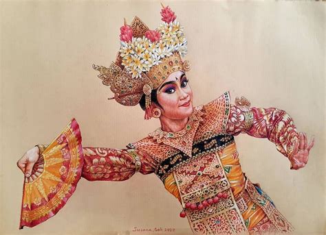 Ketut Gede Susana Di Instagram Legong Dance Pencil Drawing On Paper A3