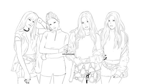 Blackpink Coloring Pages Free Printable Coloring Pages