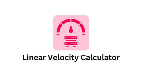 linear velocity calculator