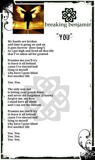 Pin By Sarah Cali On Breaking Benjamin Breaking Benjamin Lyrics