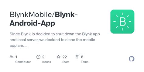 Github Blynkmobileblynk Android App Since Decided To Shut