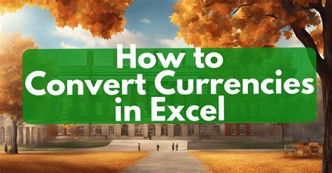 How To Use Excel As A Currency Converter With Pictures Spreadsheet Point