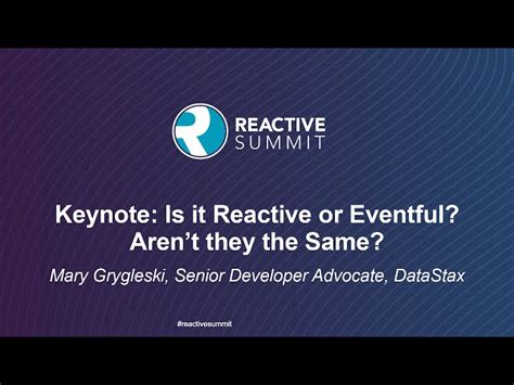 Free Video Is It Reactive Or Eventful Arent They The Same Comparing Reactive And Event