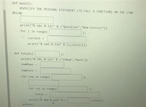 Solved Complete The Program Shown Below To Solve The