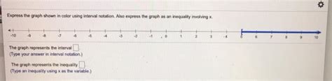 Solved Express The Graph Shown In Color Using Interval