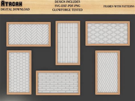 Patterns For Glowforge Svg Herringbone Diamond Tile Brick Roof And Woo