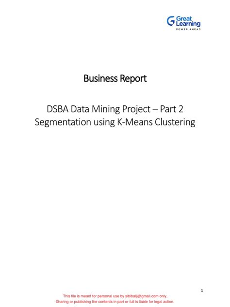 Data Mining Project Dsba Clustering Report Final Pdf Cluster