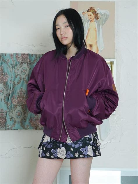 The Centaur Leather Patch Ma 1 Jumper Purple Garmentory