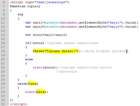 Javascript Try Catch Ve Try Catch Finally
