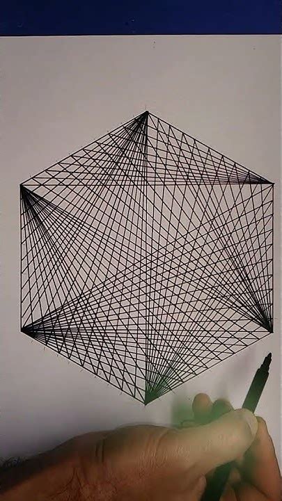 Fast Timelapse Drawing Spiral In A Hexagon Shorts Timelapsedrawing