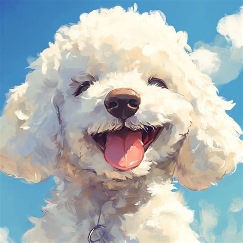 An Anime Draw Of A Poodle Smiling Anime Style In 2025 Animal
