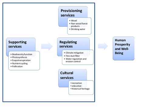 The Ecosystem Services Framework According To The Millennium Ecosystem Download Scientific