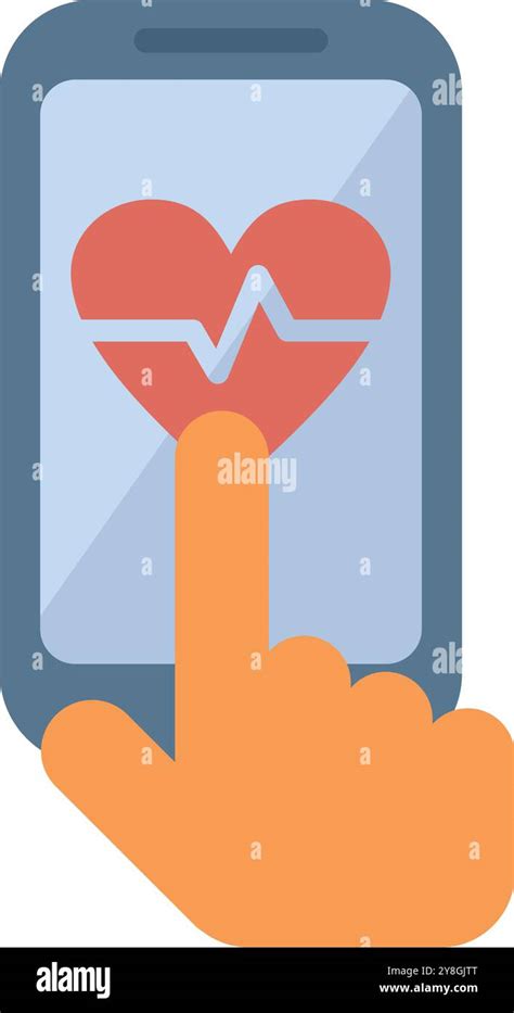 Hand Using A Mobile Application For Checking Heart Rate And Monitoring