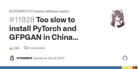 Too Slow To Install Pytorch And Gfpgan In China Mainland