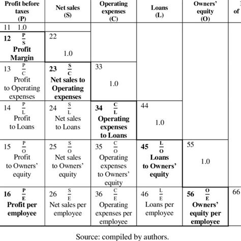 An Efficiency Matrix Based On The Aggregated Indicators Of The Software