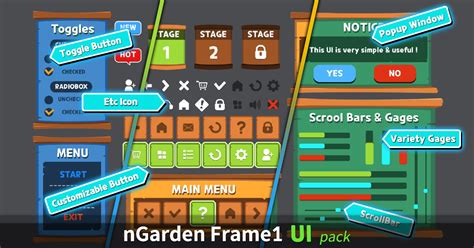 Ngarden Frame 1 Ui Pack 2d Gui Unity Asset Store