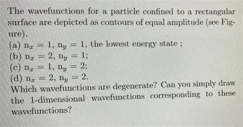 Solved The Wavefunctions For A Particle Confined To A