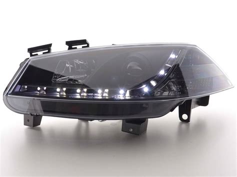 Renault Megane 2 03-06 Фары с LED габаритами черные, FK Automotive ...