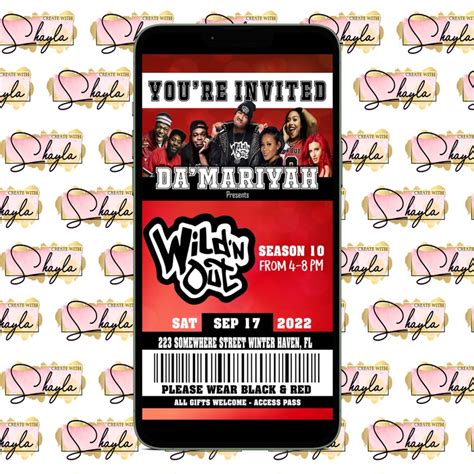 In N Out Party Invitations Etsy