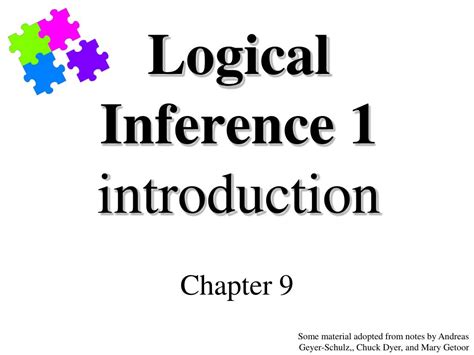 PPT Logical Inference Introduction PowerPoint Presentation Free Download ID