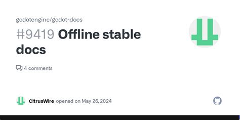 Offline Stable Docs Issue Godotengine Godot Docs GitHub