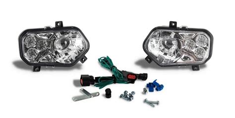 Ranger 400 500 Chrome Led Headlights W Adapter Harnesses Quad Logic