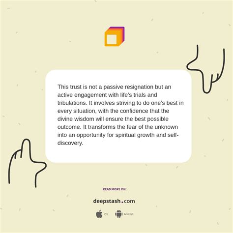 This Trust Is Not A Passive Resignation But An Deepstash