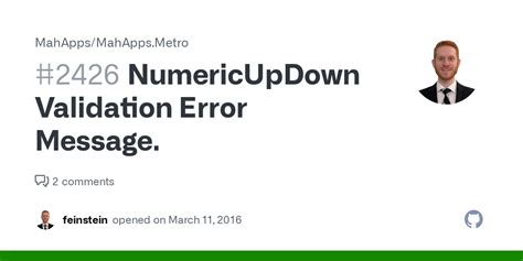 Numericupdown Validation Error Message · Issue 2426 · Mahappsmahappsmetro · Github