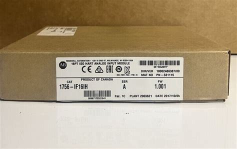 Allen Bradley 1756 If16h A Controllogix Input Module Spw Industrial Allen Bradley 1756 If16h A Controllogix Input Module Spw Industrial