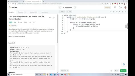 Leetcode How Many Numbers Are Smaller Than The Current Number
