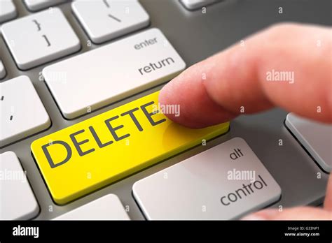 Delete On Keyboard Key Concept Stock Photo Alamy