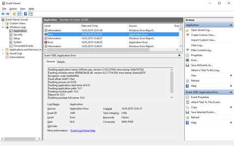 Saving Event Viewer Error Information To Evtx File