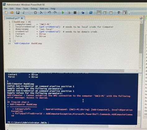 Joining Workgroup PC S To A Domain From A Remote DC But WMI Fails Access Denie Programming
