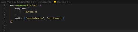 creación de componentes con options api en vue
