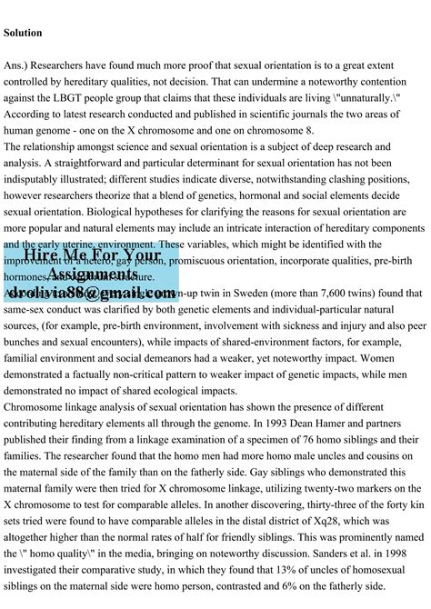 Ans Researchers Have Found Much More Proof That Sexual Orientation Pdf
