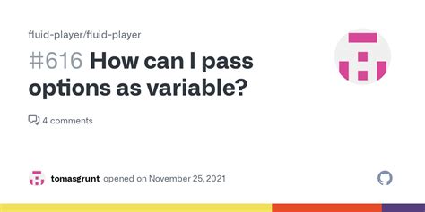 how can i pass options as variable · issue 616 · fluid player fluid player · github