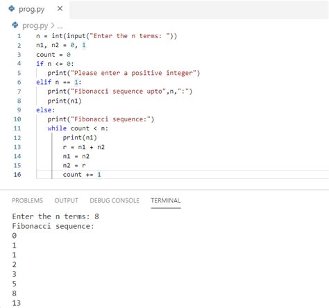 Ряды Фибоначчи в Python 13 примеров