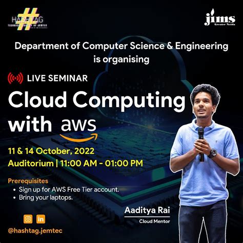 Aaditya Rai On Linkedin Aws Seminar Awscloud