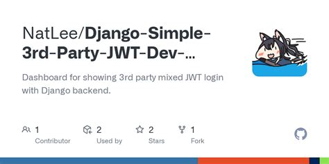 Github Natleedjango Simple 3rd Party Jwt Dev Dashboard Dashboard