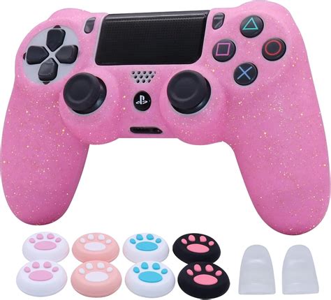 Rotomoon Glitter Silicone Skins For Ps4 Controller With 8