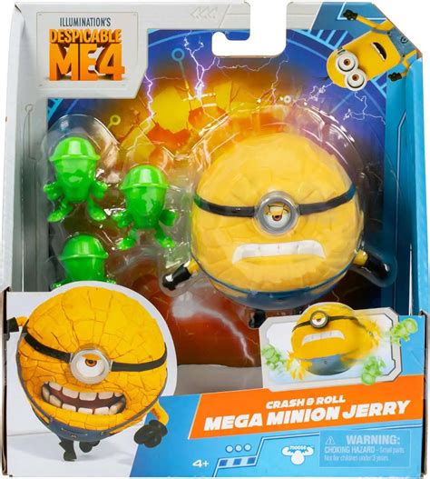 Despicable Me 4 Mega Minion Jerry Action Figure Crash Roll Moose Toys Toywiz
