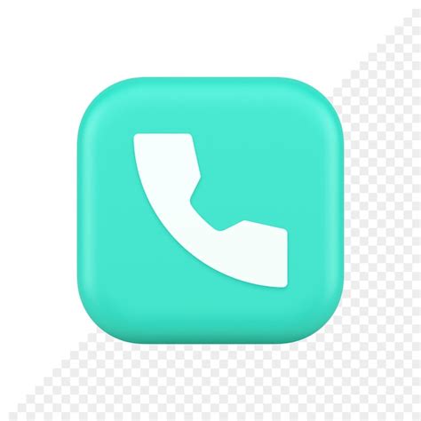 Premium Psd Phone Call Contact Voice Communication Button Web Application Design 3d Realistic Icon