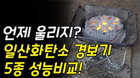 일산화탄소 경보기 5종 전격 비교 동계 캠핑 사고 방지를 위한 필수품 국산중국산 일산화탄소 감지기 성능 비교