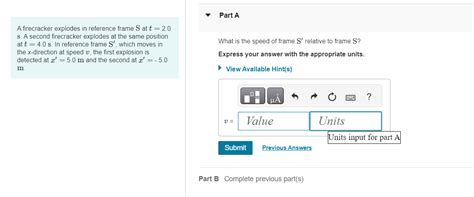 Solved A Firecracker Explodes In Reference Frame S At T20