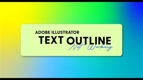 Cant I Create Text Outlines In Adobe Illustrator In Type Solved