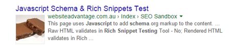Javascript Schema Rich Snippets Test
