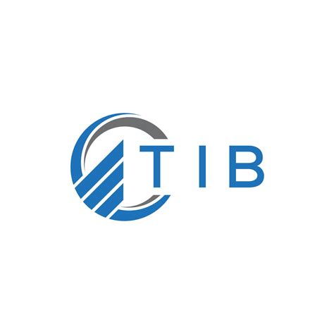 Tib Flat Accounting Logo Design On White Background Tib Creative Initials Growth Graph Letter
