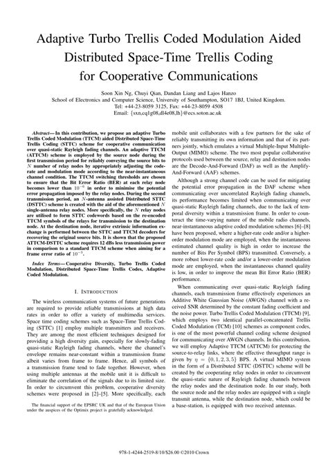 pdf adaptive turbo trellis coded modulation aided distributed space